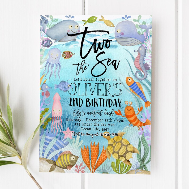 Coral Reef Invite - Etsy