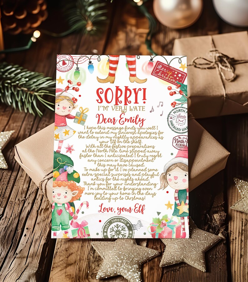 Editable Elf Arrival Letter, Christmas Printable (5x7 Inch) - Etsy