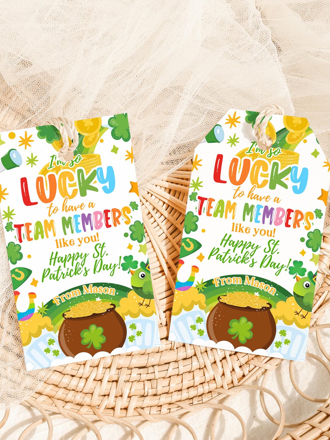 Editable St. Patrick's Day Friend Gift Tag Template, so Lucky to Have ...