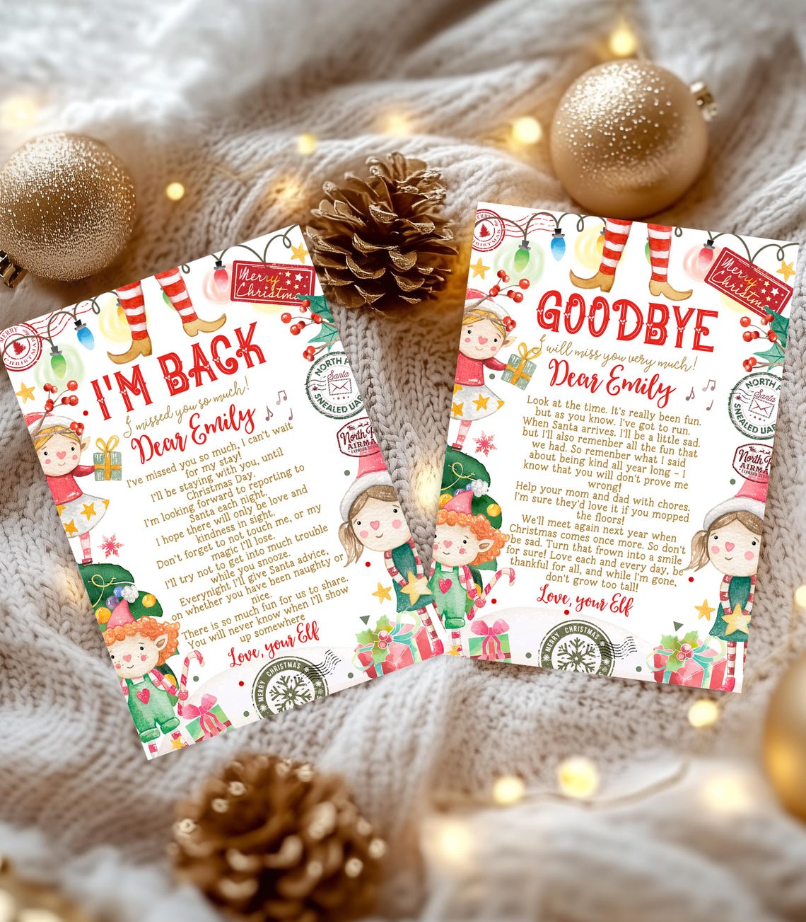 Elf Arrival Letter Elf Return Letter, Christmas Elf Welcome Letter Elf ...