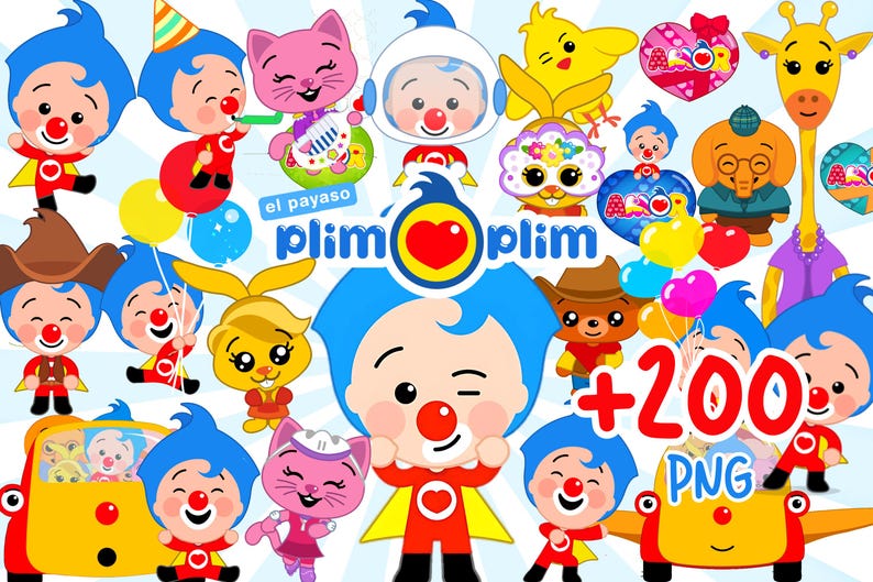 Plim Plim Clipart Bundle: 200 PNG Images (digital Download) - Etsy