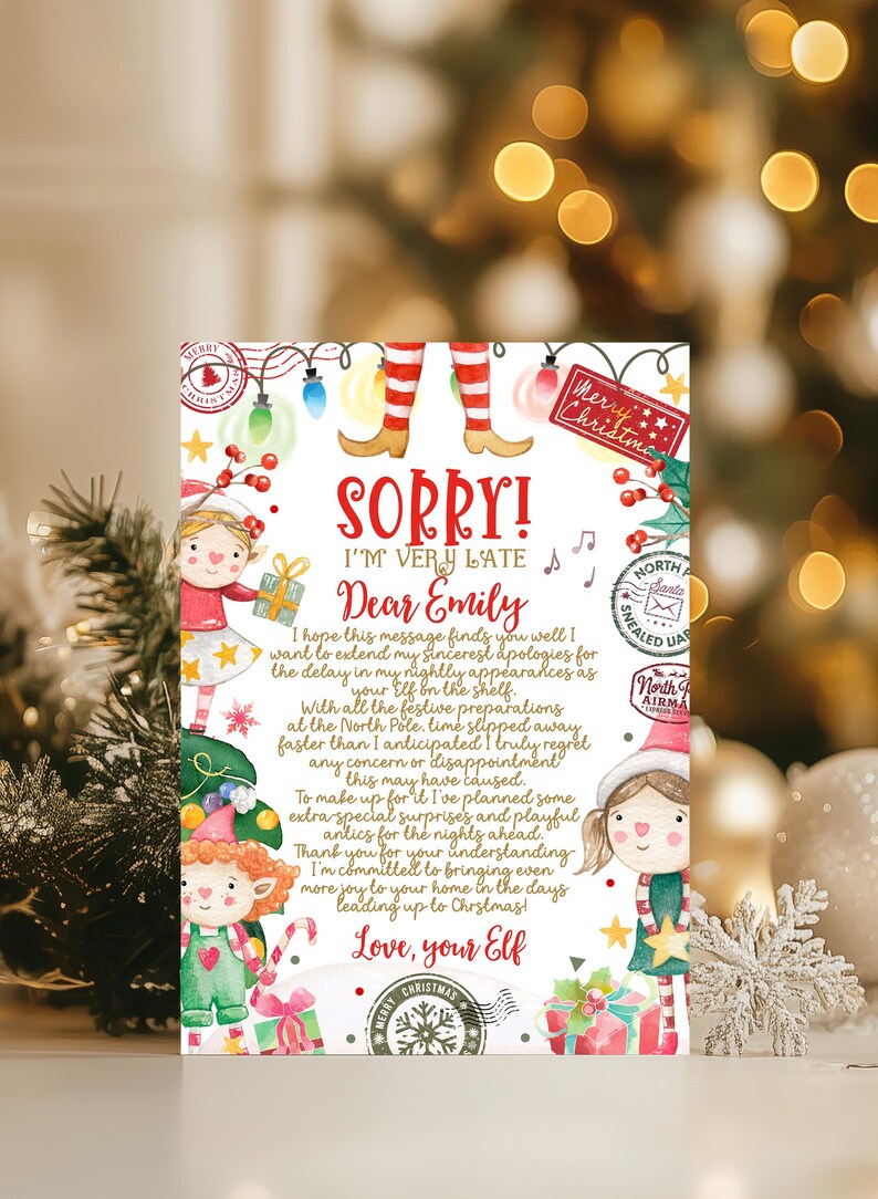 Editable Elf Arrival Letter, Christmas Printable (5x7 Inch) - Etsy
