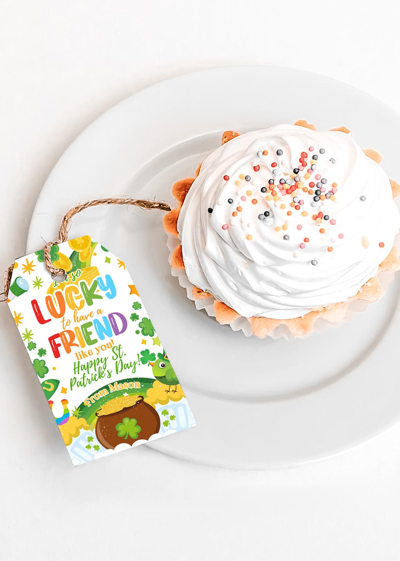 Editable St. Patrick's Day Friend Gift Tag Template, I'm so Lucky to ...