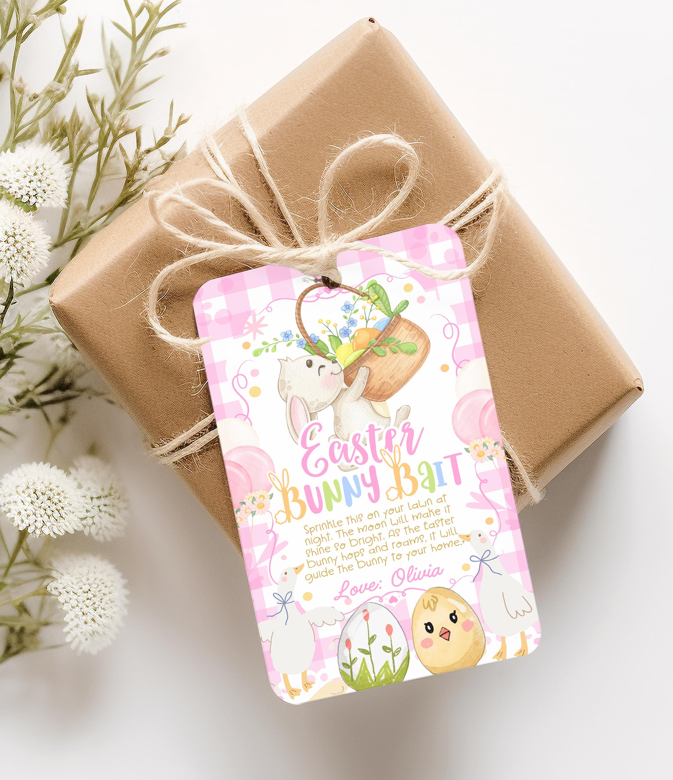 Editable Easter Scavenger Hunt Bunny Bait Gift Tag, Easter Bunny Egg ...