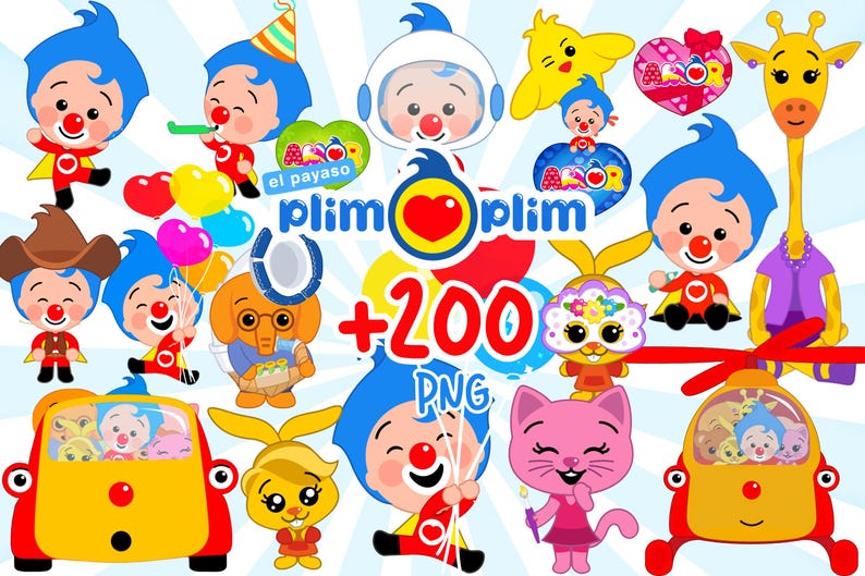 Plim Plim Clipart Bundle: 200 PNG Images (digital Download) - Etsy