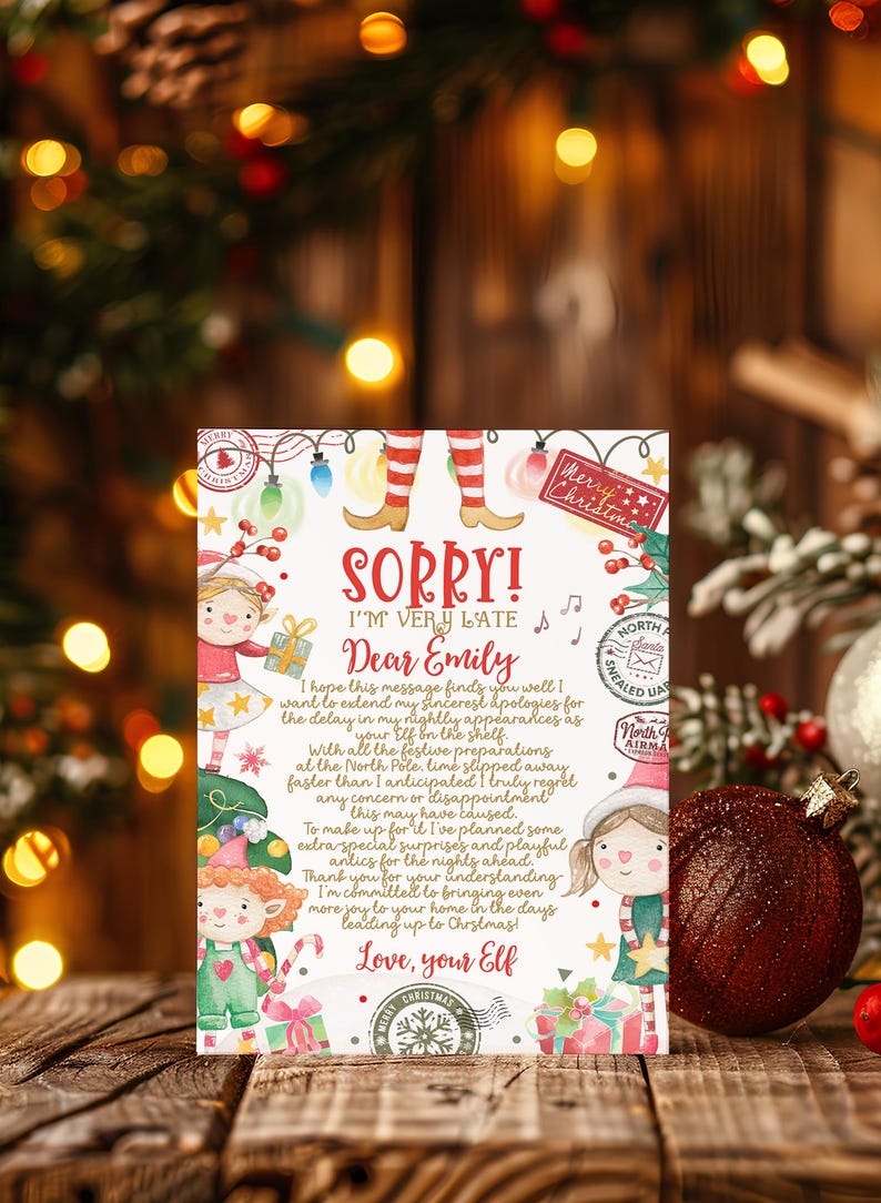 Editable Elf Arrival Letter, Christmas Printable (5x7 Inch) - Etsy