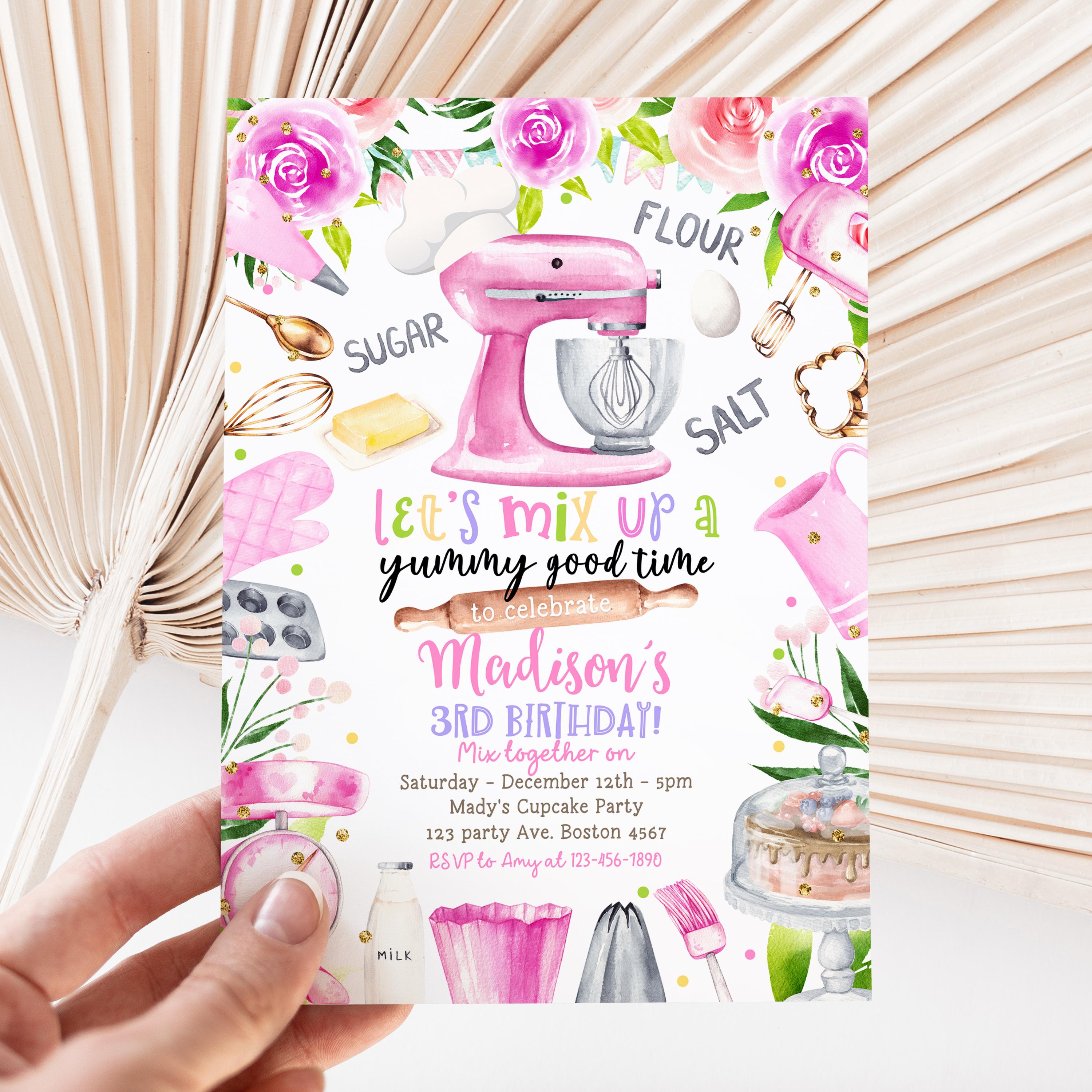 Editable Baking Birthday Invitation: Kitchen Party Invite (digital) - Etsy