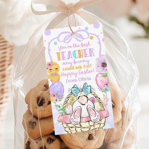 Editable Easter Teacher Appreciation Gift Tags, Happy Easter You're the ...