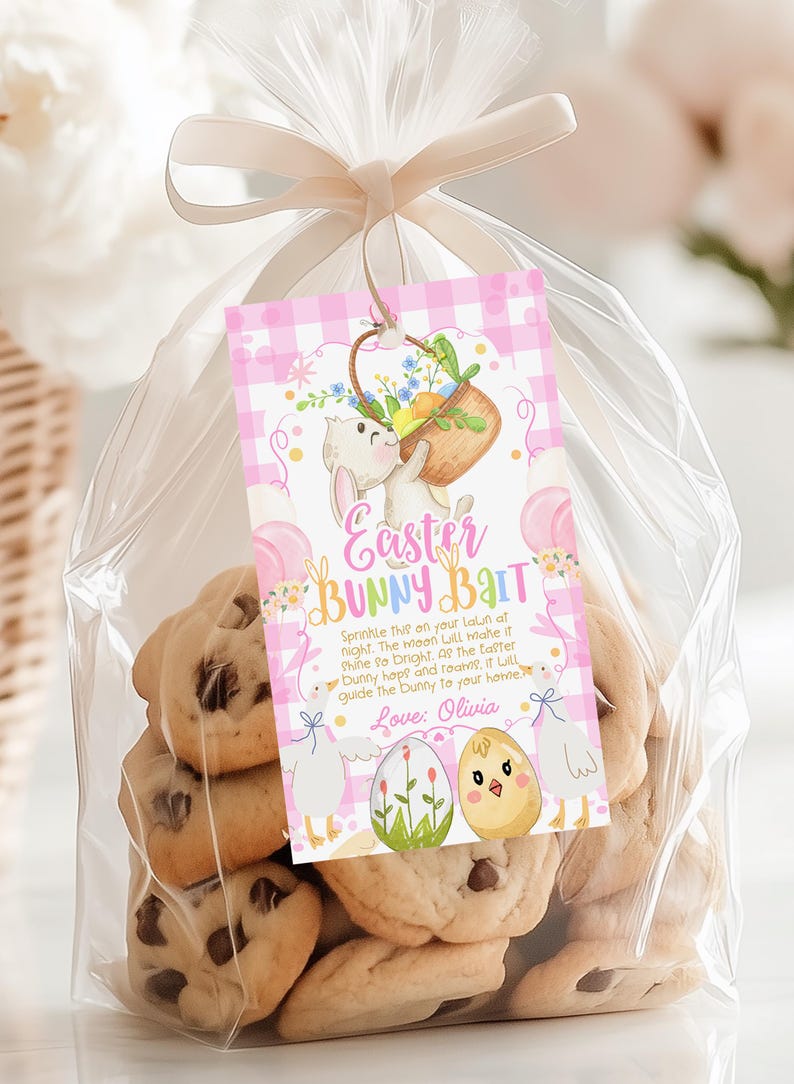 Editable Easter Scavenger Hunt Bunny Bait Gift Tag, Easter Bunny Egg ...