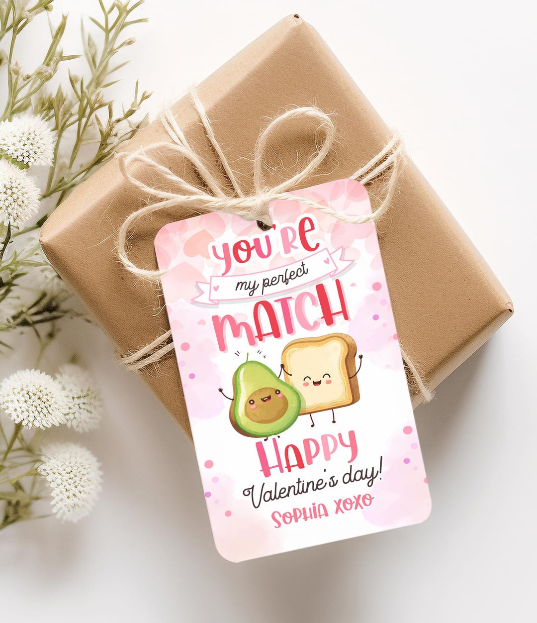 Editable Classroom Valentine's Gift Tag Friendship Kids School Template ...