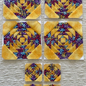 Set of 24 Patchwork Blocks of 2 and 5 1/2 Made in Paper Piecing. - Etsy UK