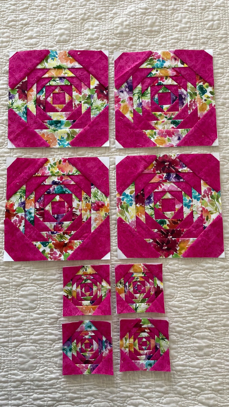 Set of 24 Patchwork Blocks of 2 and 5 1/2 Made in Paper Piecing. - Etsy UK