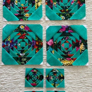 Set of 24 Patchwork Blocks of 2 and 5 1/2 Made in Paper Piecing. - Etsy UK