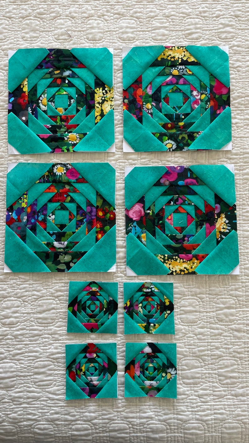 Set of 24 Patchwork Blocks of 2 and 5 1/2 Made in Paper Piecing. - Etsy UK