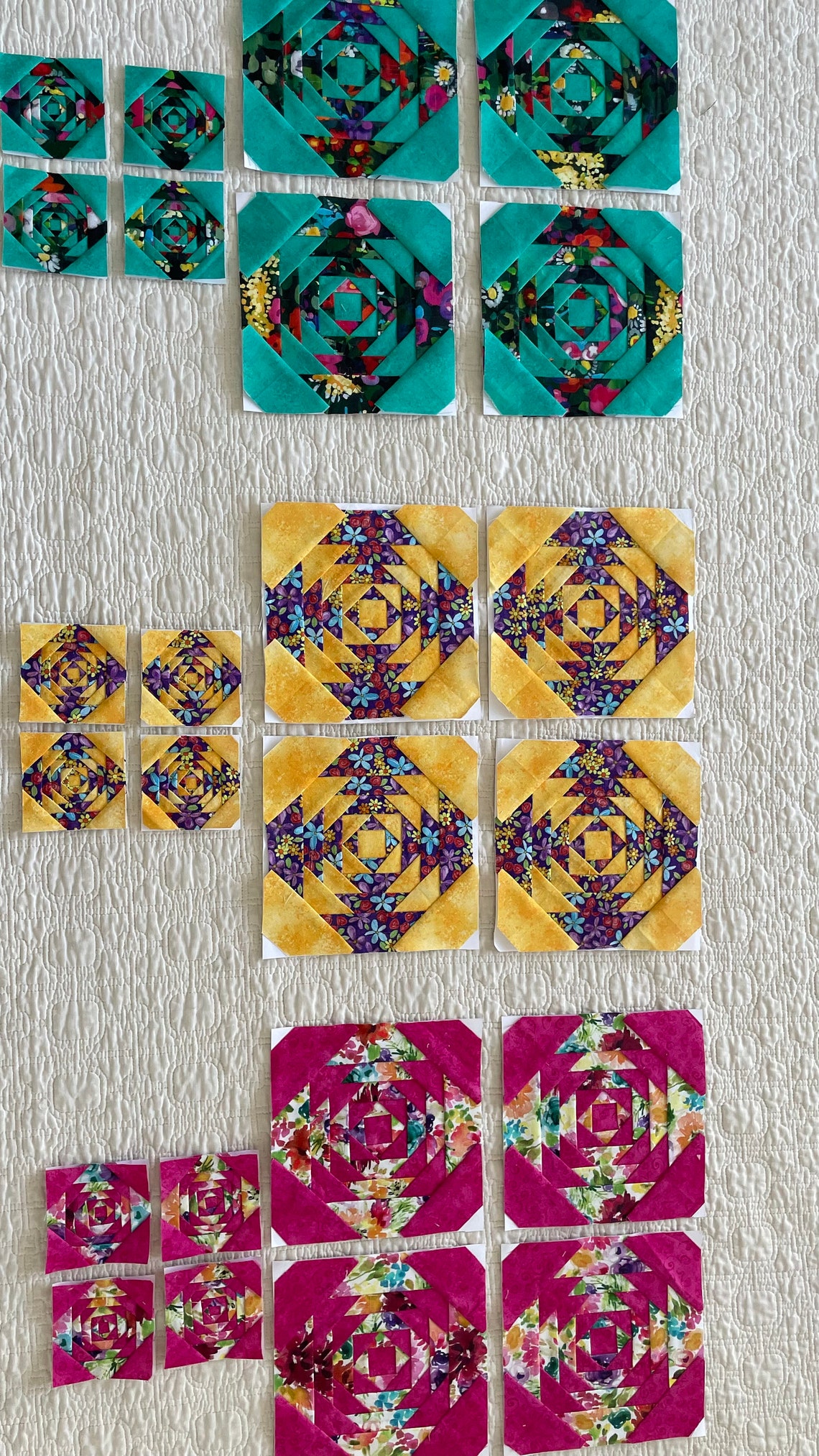 Set of 24 Patchwork Blocks of 2 and 5 1/2 Made in Paper Piecing. - Etsy UK