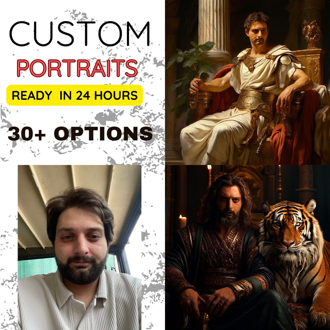 Happy Birthday Dad Royal Gift, Custom Human Portrait, Renaissance Style ...