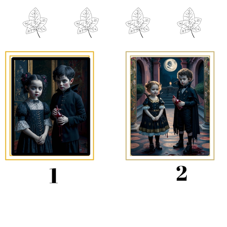 Personalized Vampire Brothers Portrait From Photo,girl and Women Gothıc ...