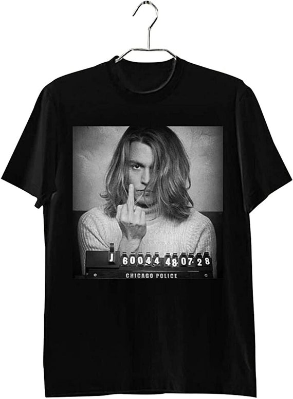 Depp Actor Cool Johnny Blow Middle Finger Mugshot - Etsy