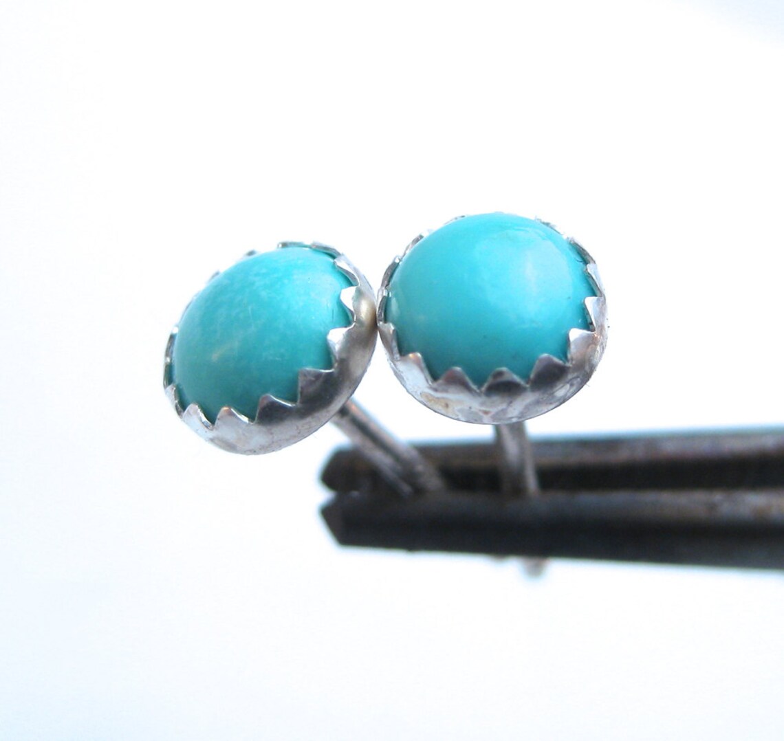 Small Turquoise Stud Earrings, 5 Mm or 6mm, Turquoise Earrings ...
