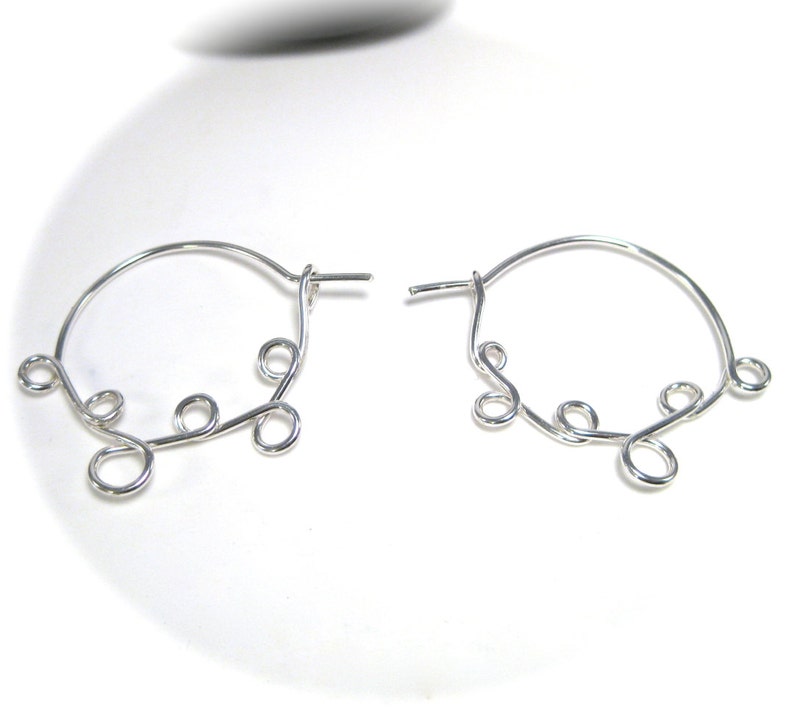 Loop De Loop Silver Hoop Earrings - Funky Silver Hoops, One of a Kind ...