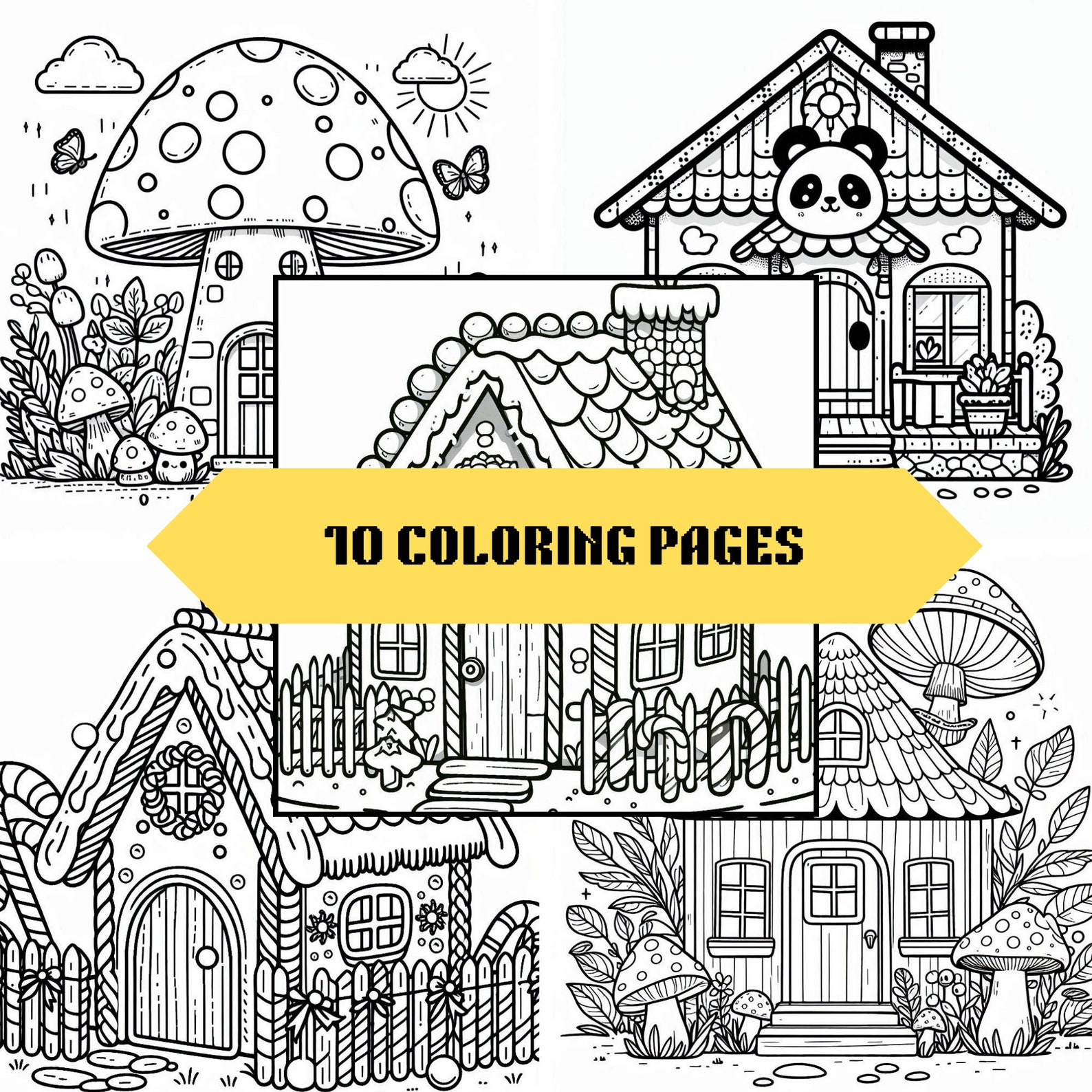 10 Printable Coloring Pages for Kids, Home Coloring Pages, Toddlers ...