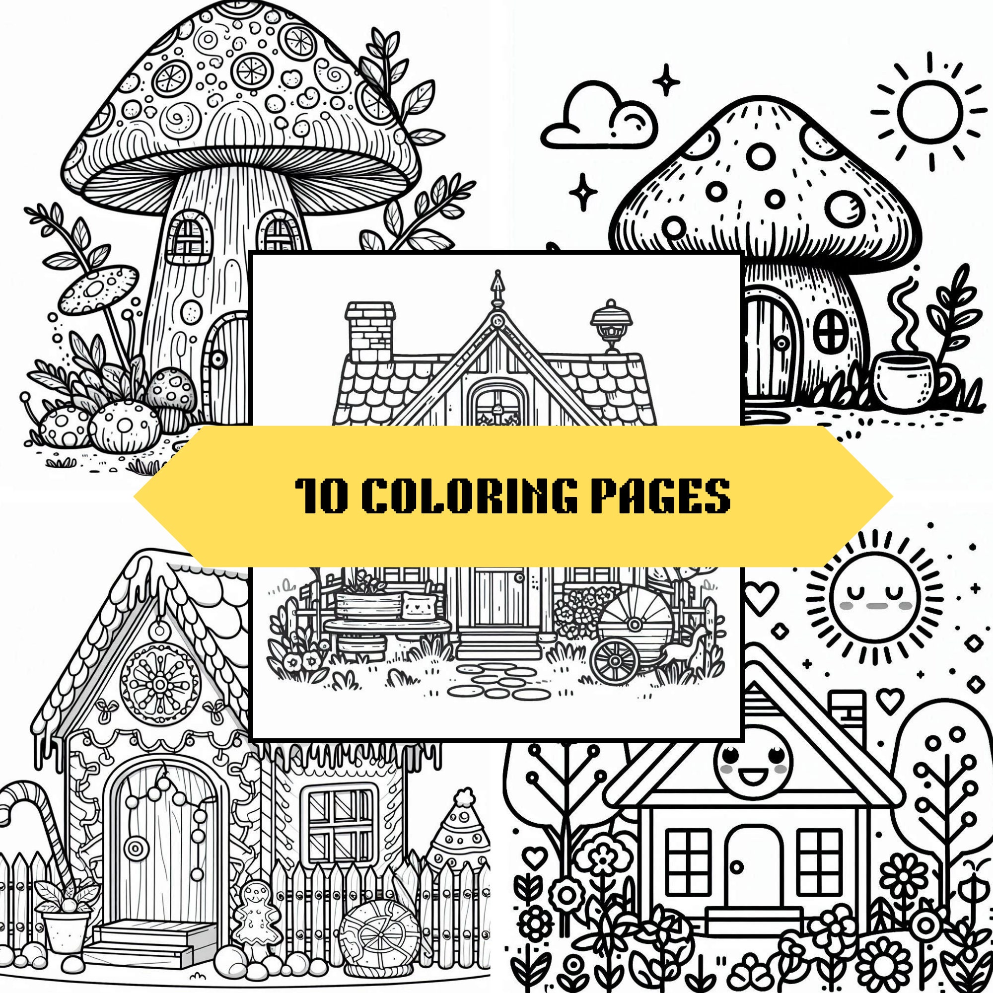 10 Printable Coloring Pages for Kids, Home Coloring Pages, Toddlers ...