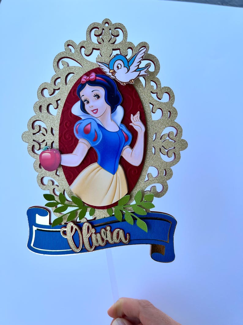 Snow White Cake Topper, Snow White Birthday Party, Snow White Party ...