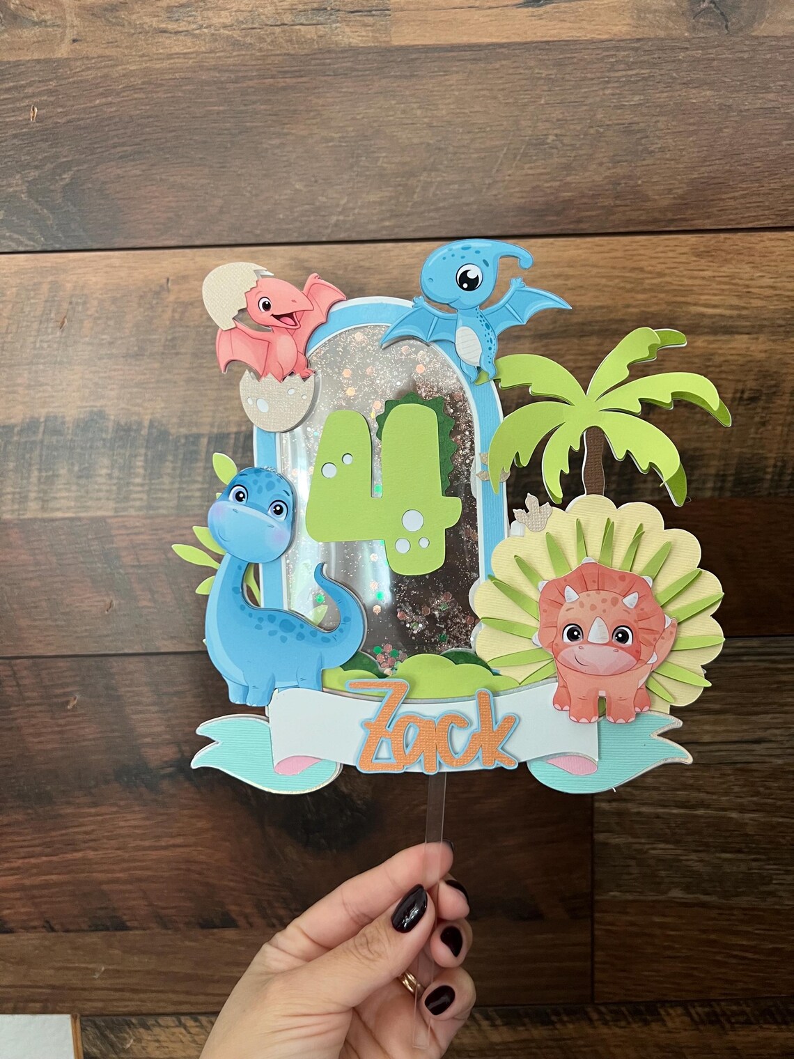 Personalized Baby Dinosaur Cake Topper, First Birthday Party Decor - Etsy