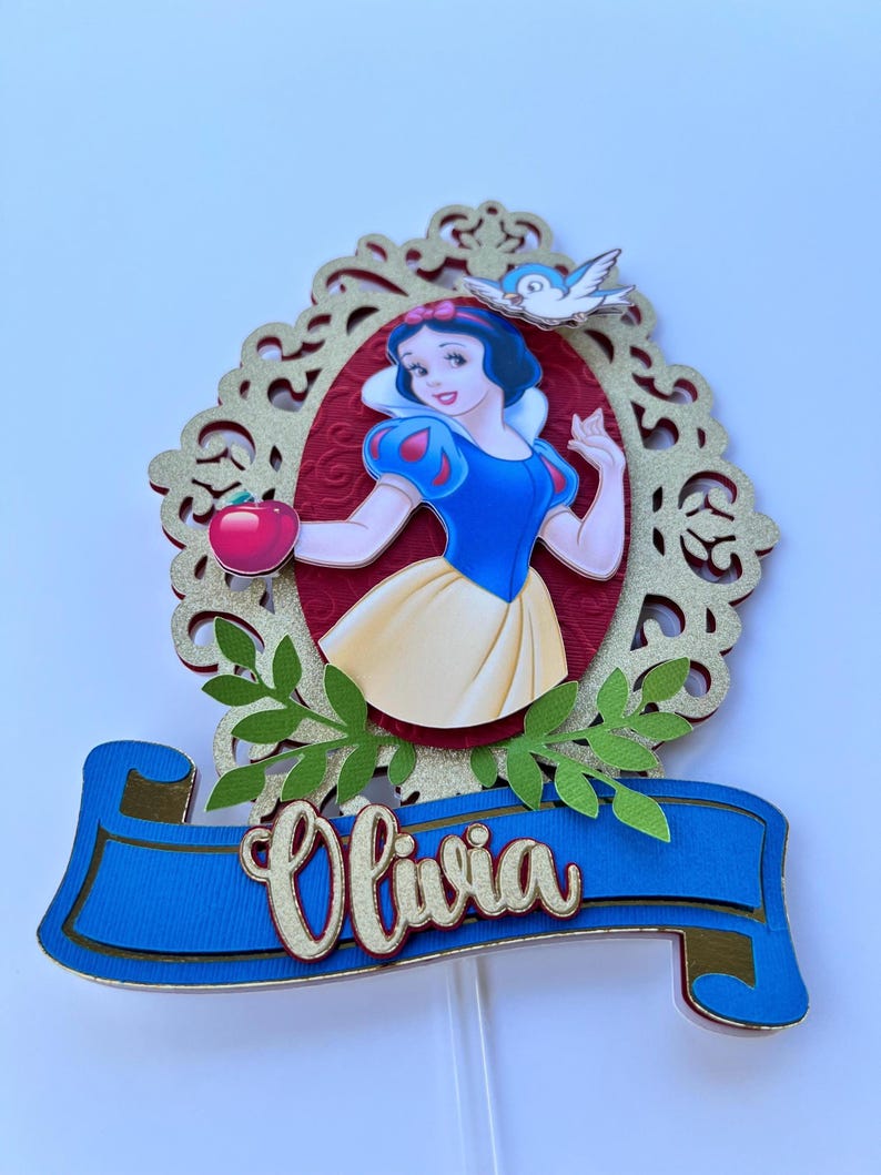 Snow White Cake Topper, Snow White Birthday Party, Snow White Party ...