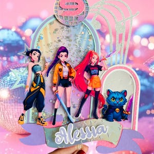 K POP Cake Topper – Demon Hunter Birthday Party Decoration, Huntri ...