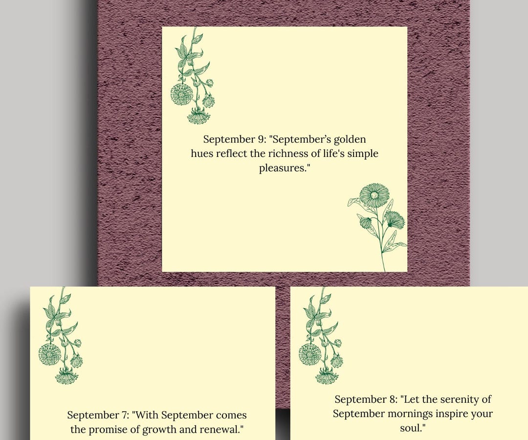 30 Positive Affirmation Quotes for September. Editable Template ...