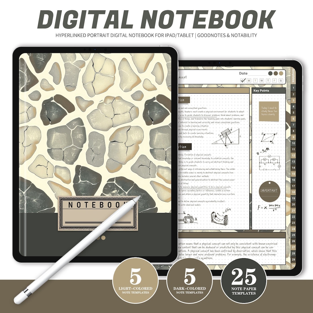 Digital Notes, Digital Notebook, Goodnotes Template, Cornell Journal ...
