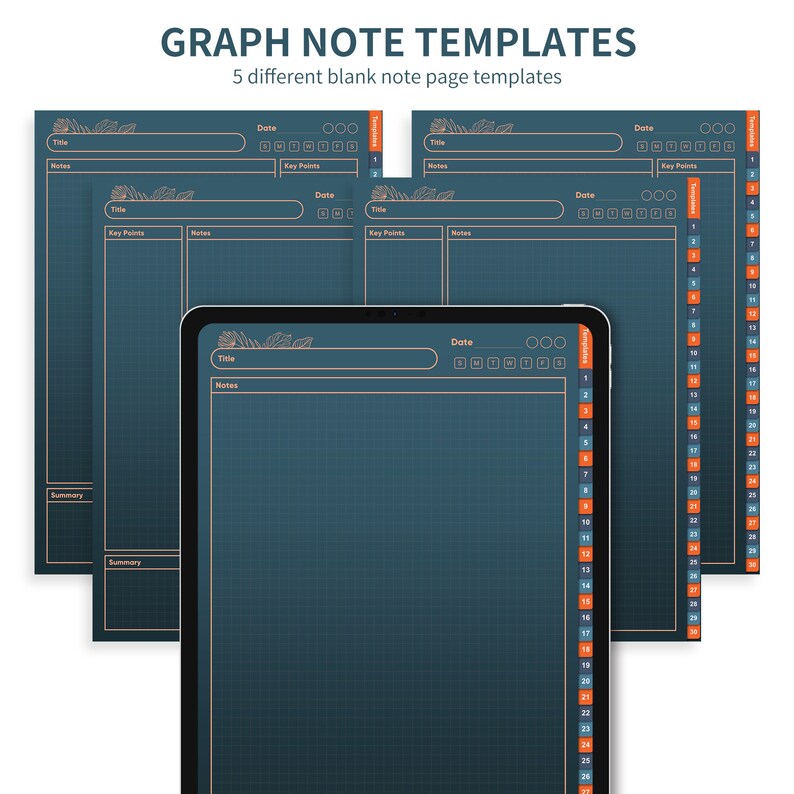 Digital Cornell Notebook: Hyperlinked Notes Template for Goodnotes ...