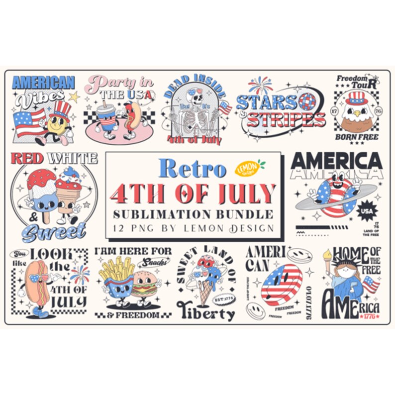 4th of July Mega Bundle, Independence Day SVG, Designs Digital, Heather ...