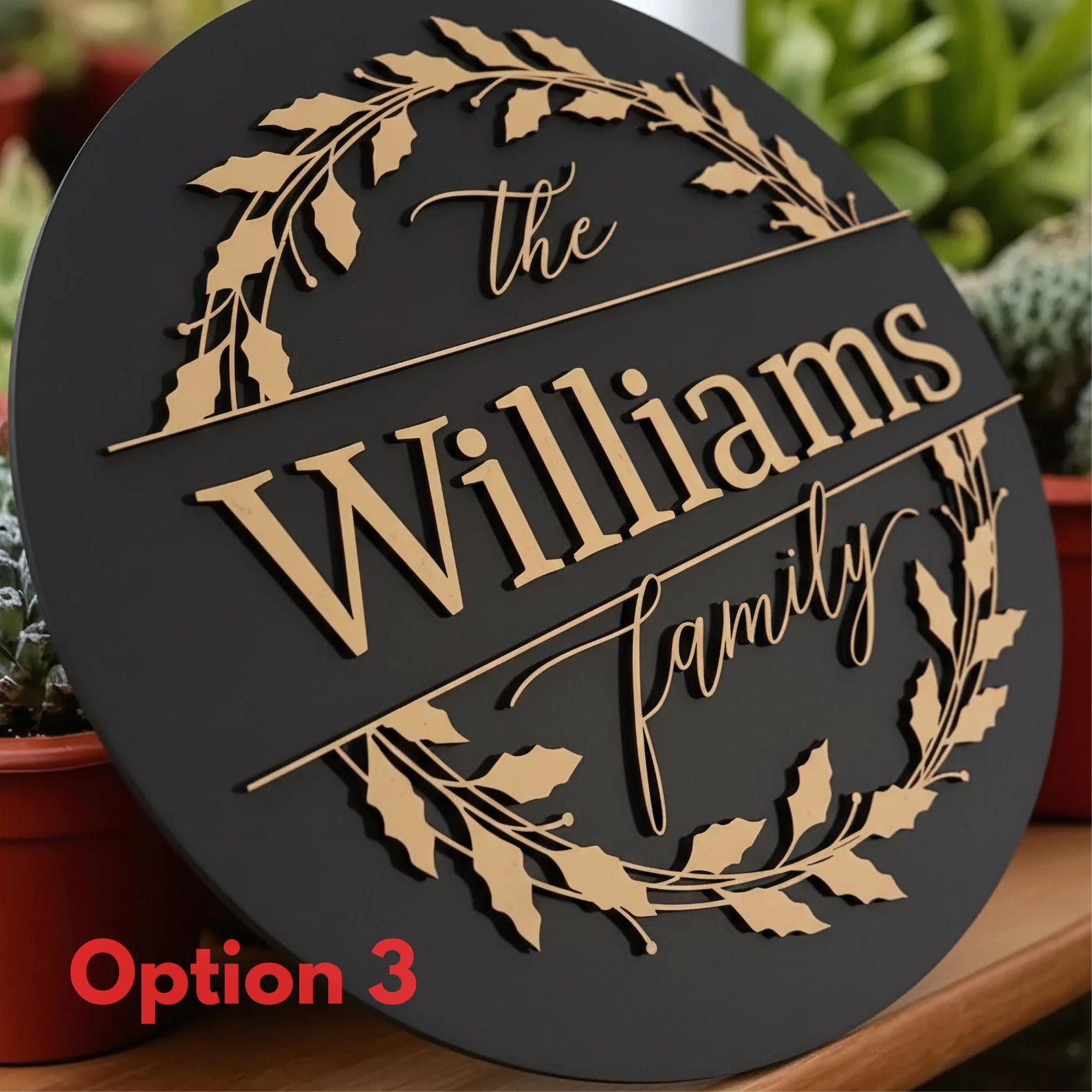 Personalized Wooden Door Sign - Family Name Sign - Wedding Gift ...