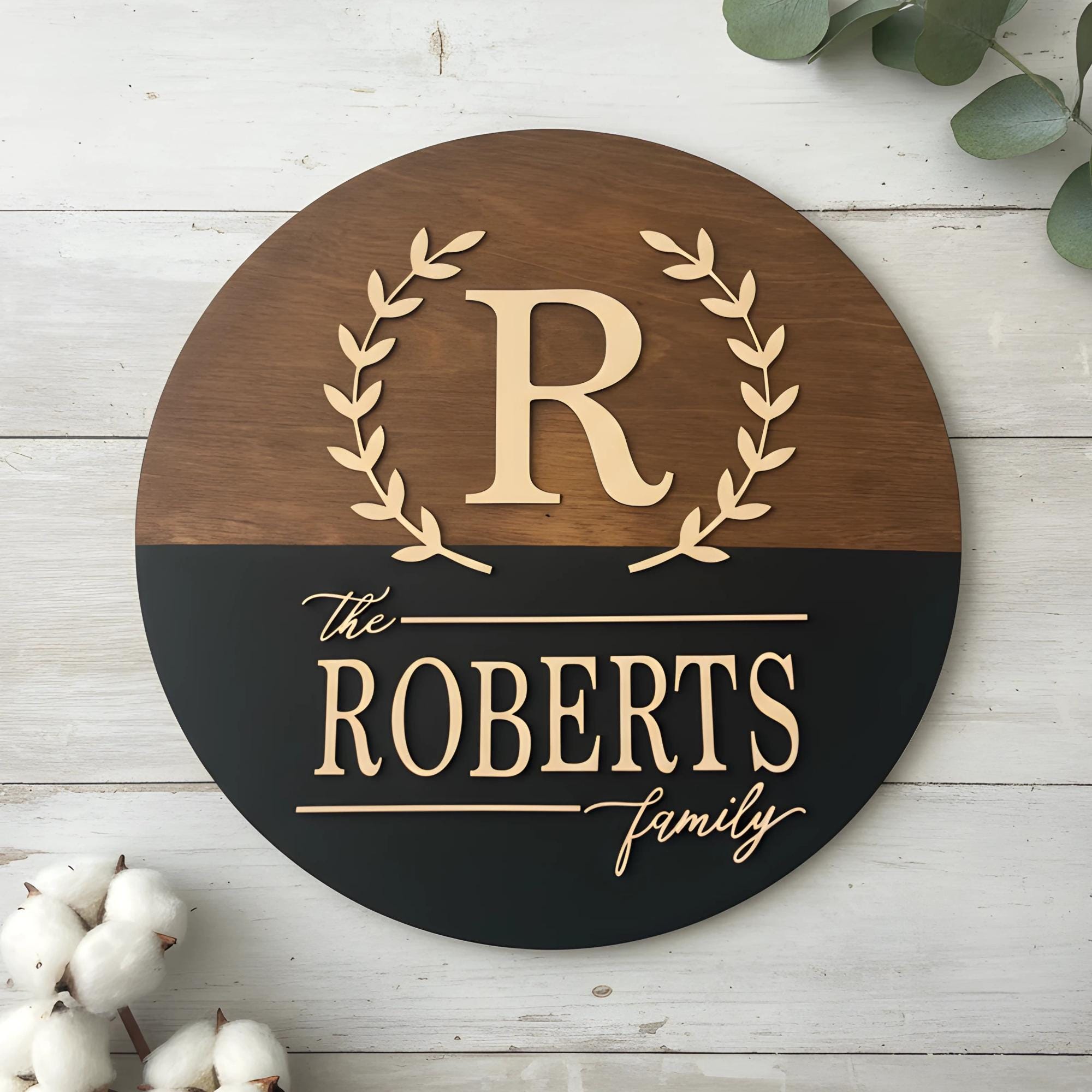 Personalized Family Name Wooden Door Sign - Housewarming Gift - Etsy