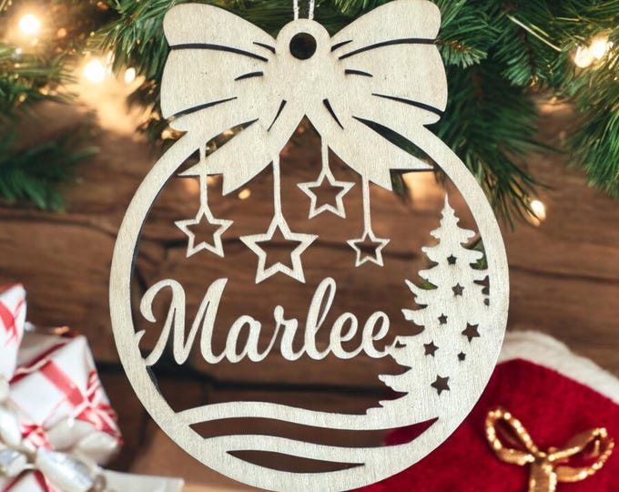 CHRISTMAS Wood Decor Christmas Baubles Personalized Christmas Ornament ...