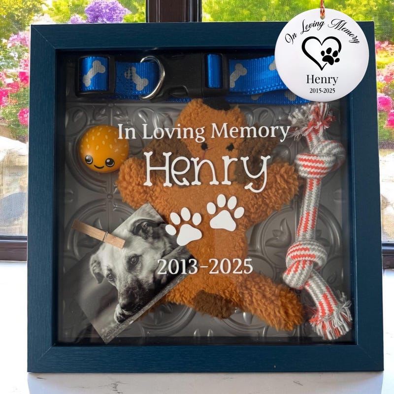Dog Memorial Shadow Box - Etsy