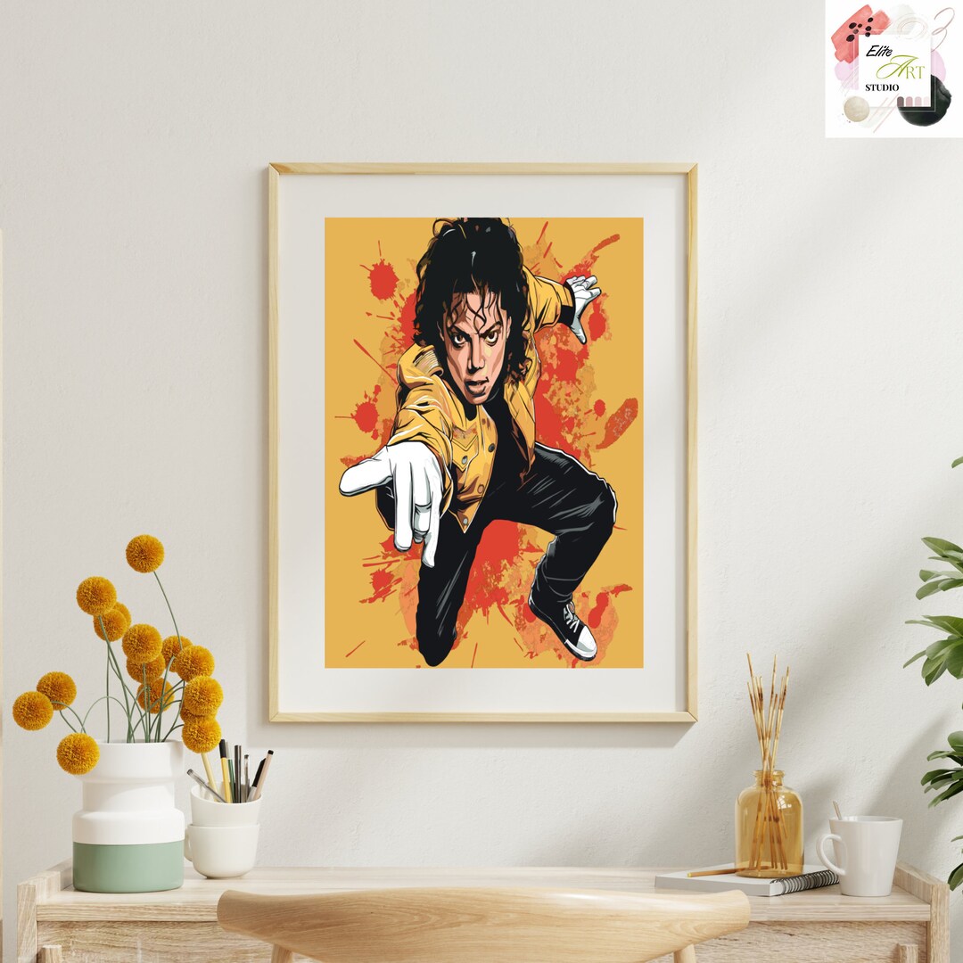 Vintage Michael Jackson Oil Painting, Paint by Numbers Kit, DIY Color ...