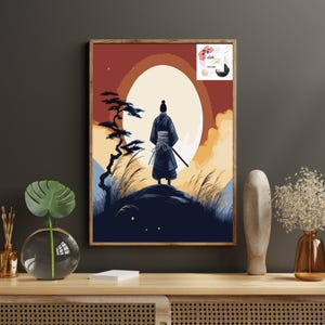 Japanese Paint by Number Kit Sumi-e Samurai Art Under Moonlight Adult ...