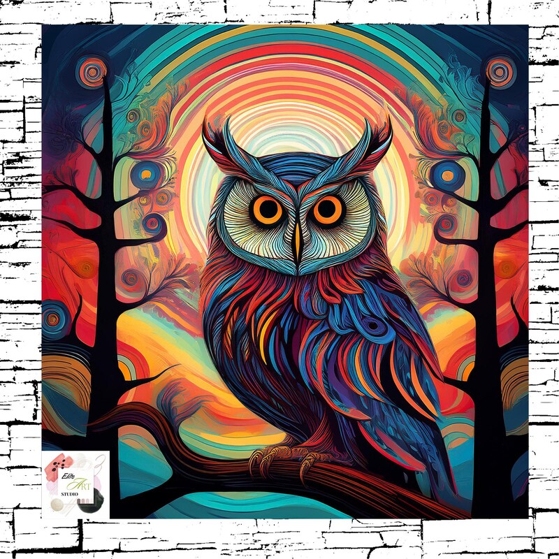 Paint by Number Kit, Owl - Etsy