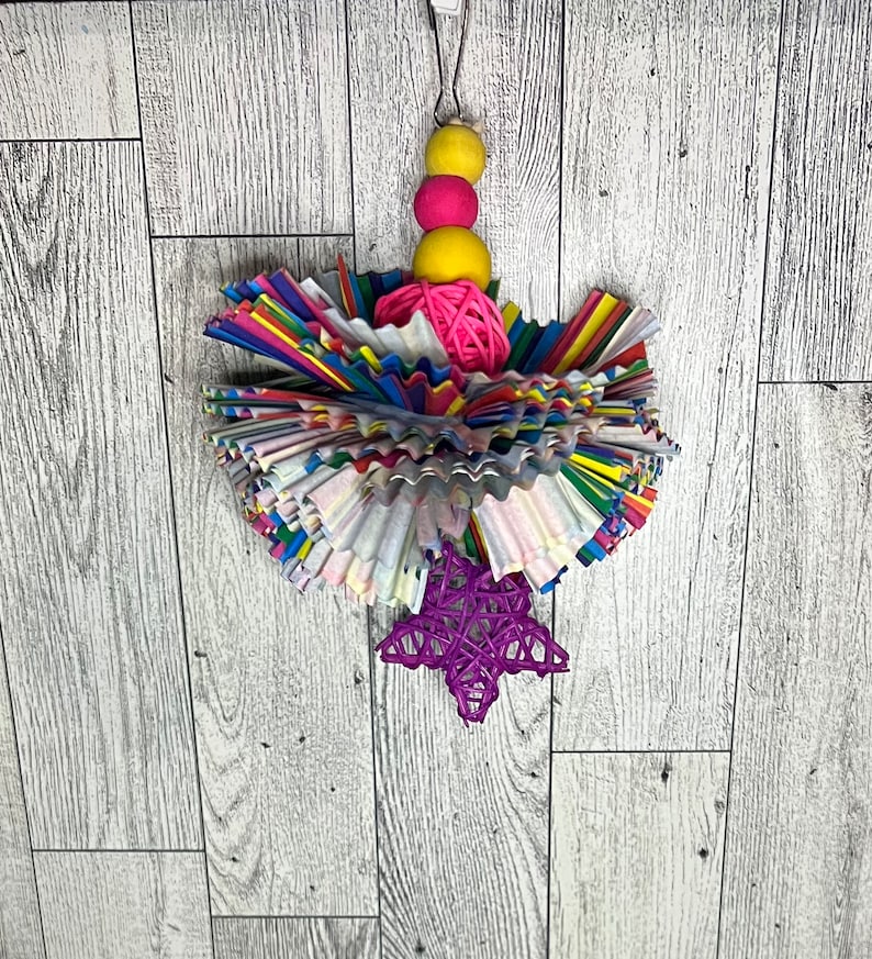 Cupcake Puff Ball Bird Toy - Etsy