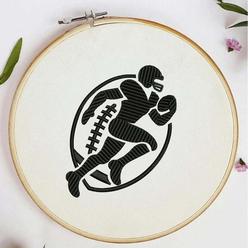 American Football Player Embroidery Design for Embroidery Machine (3 ...