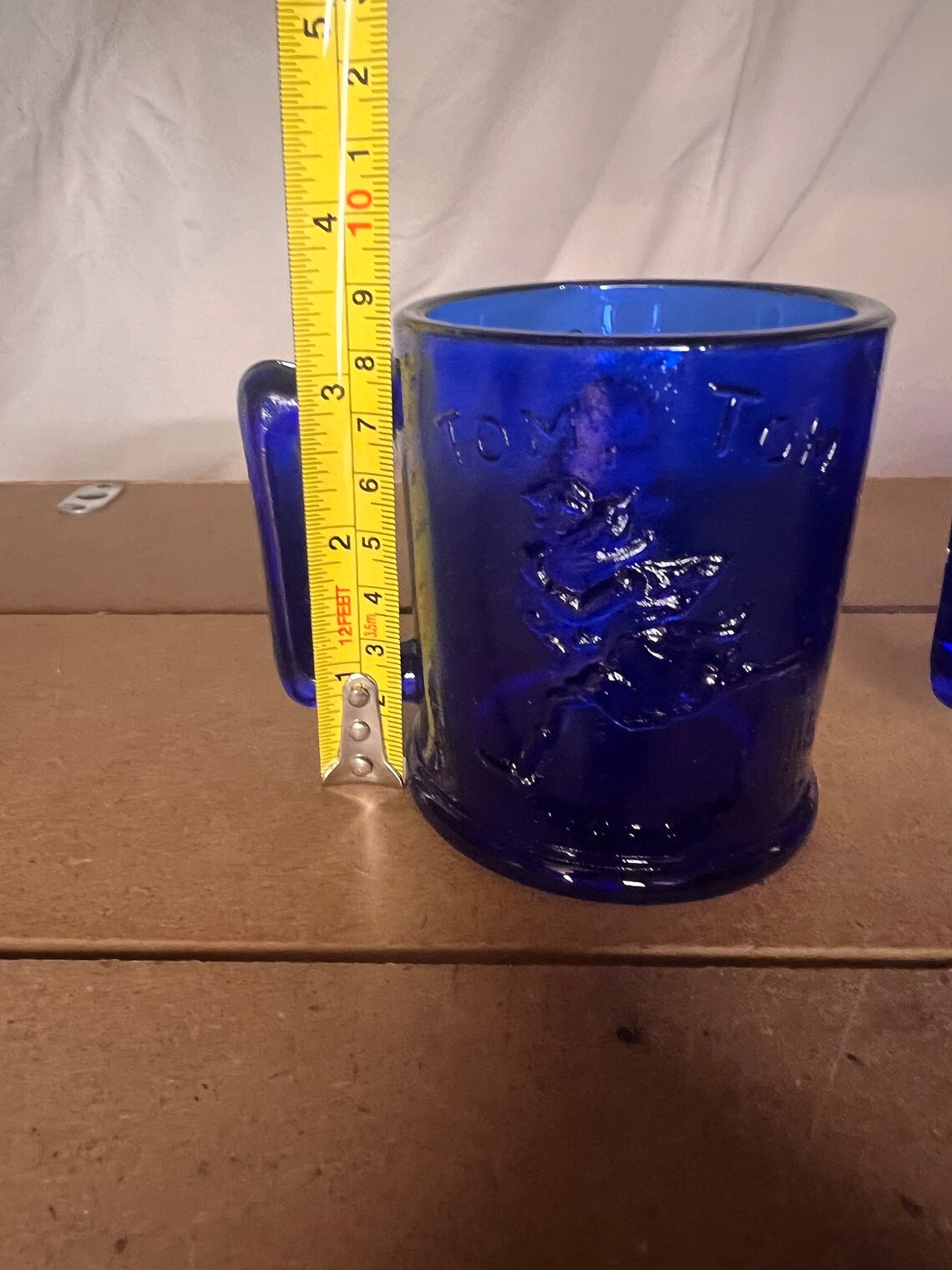 Humpty Dumpty/tom/cobalt Blue Glass Mug/ Nursery Rhymes/vintage Set of ...
