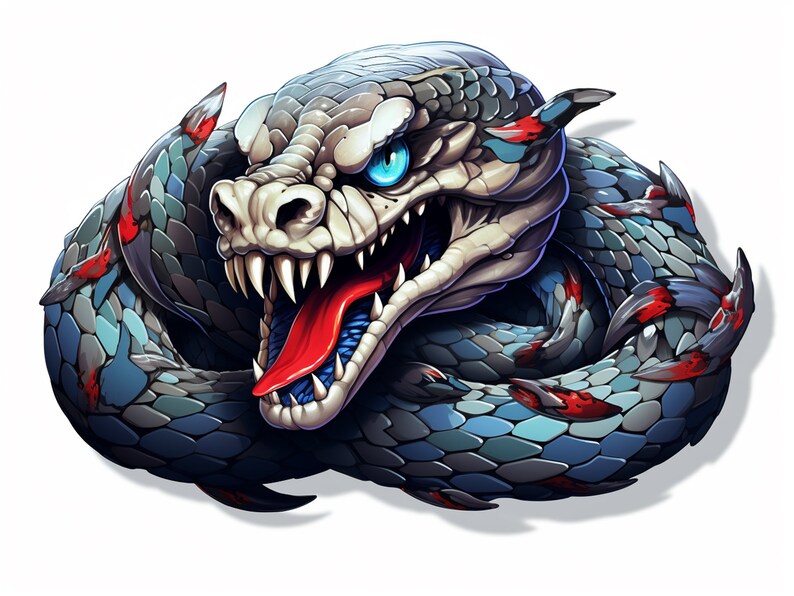 Hand Drawn Illustration High Quality Png Clipart Snake Png - Etsy