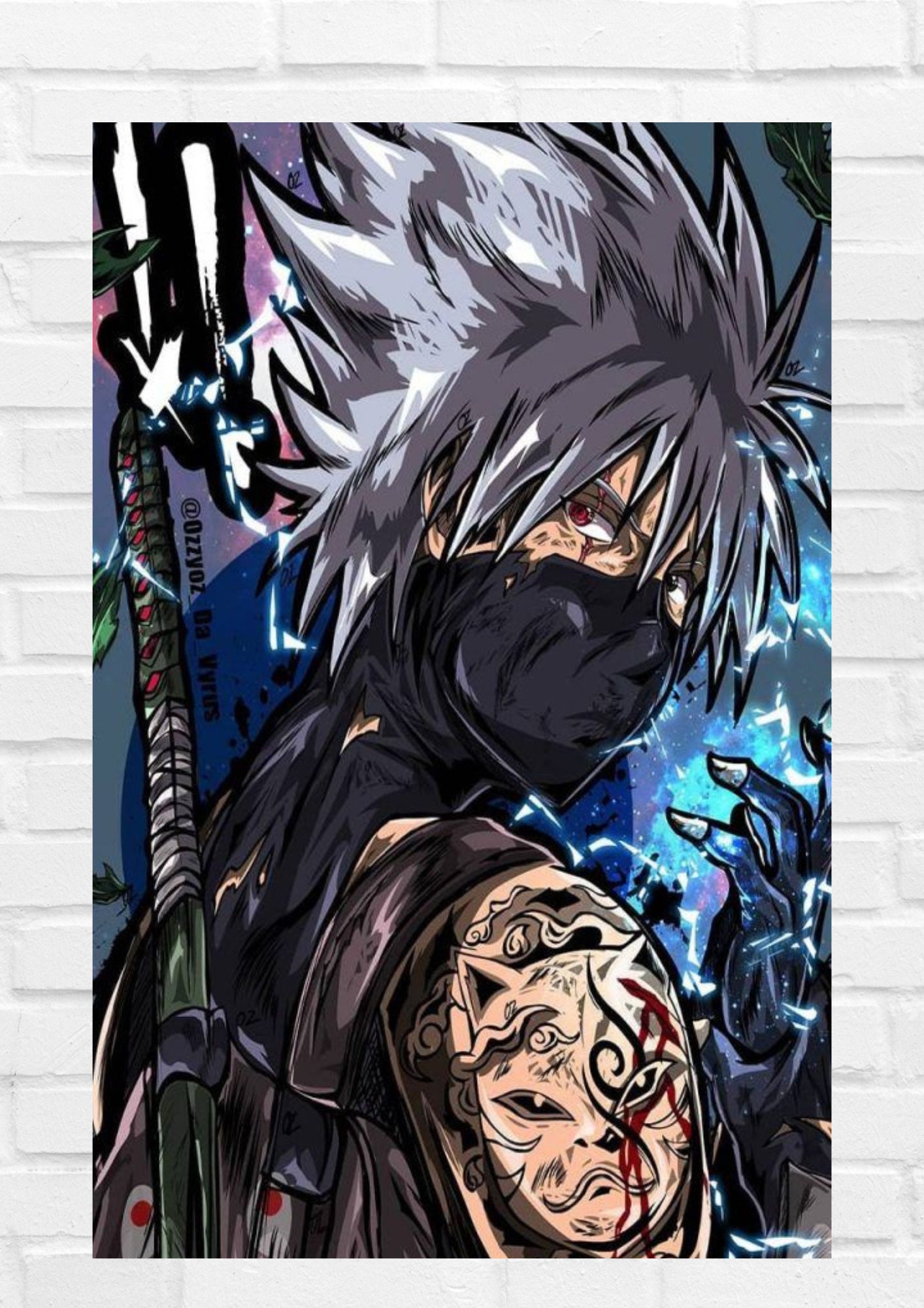 Kakashi Hatake Naruto Anime Poster Print Kakashi Poster Kakashi Anu ...