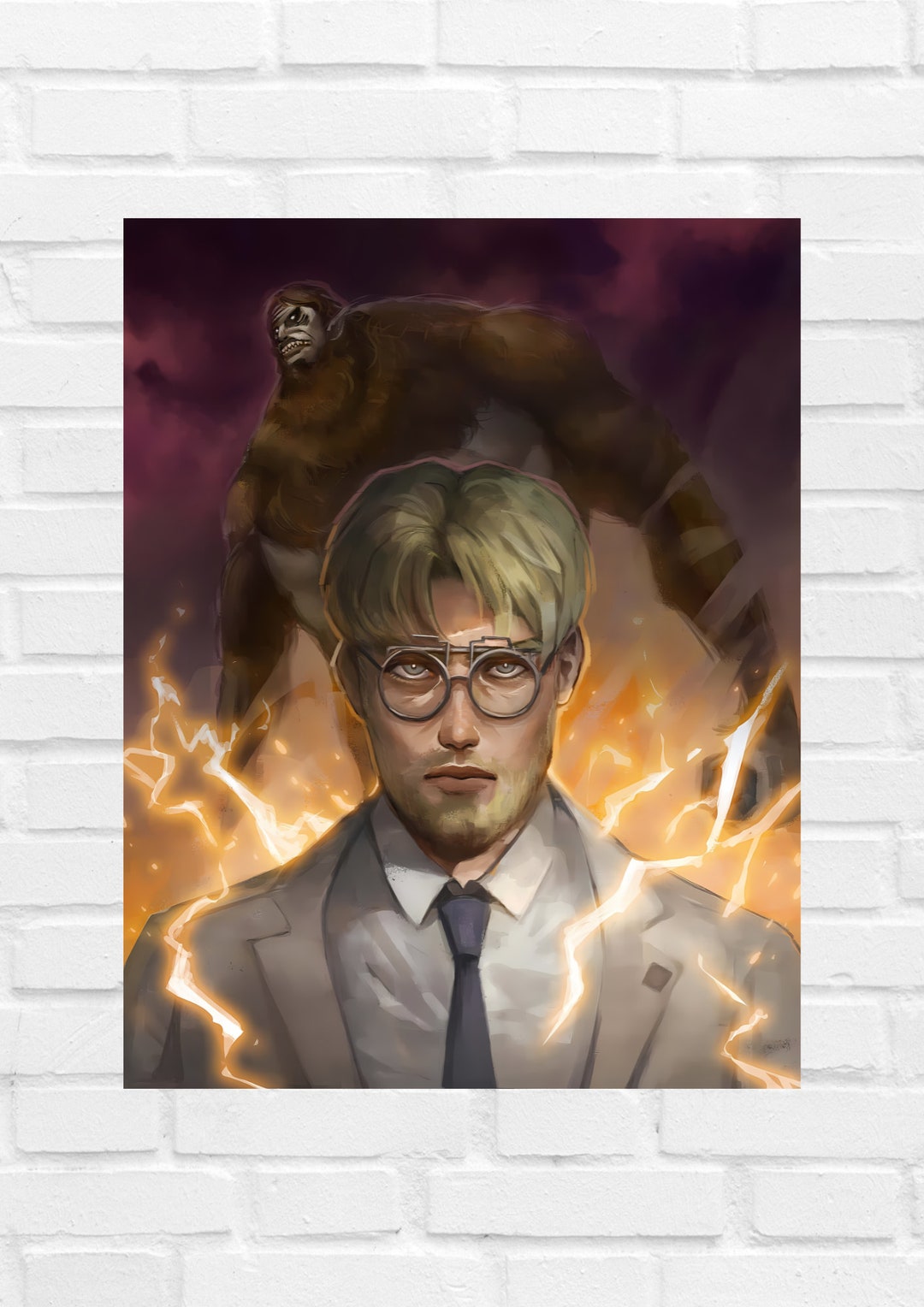 Zeke Yeager X Beast Titan Anime Poster Beast Titan Anime Wall Art Beast ...