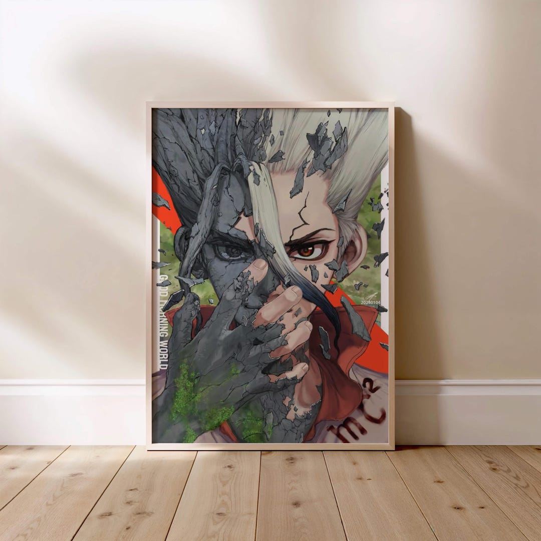 Senku Ishigami Wall Art Print Dr. Stone Anime Poster of Genius ...