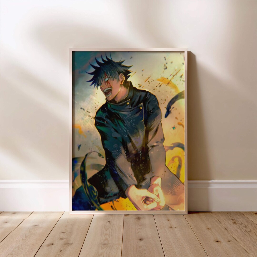 Megumi Fushiguro Wall Art Print Jujutsu Kaisen Shadow Technique Poster ...