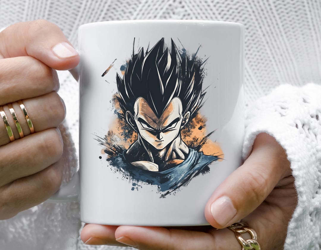 Vegeta Coffee Mug Dragon Ball Z Gift for Anime Fans, Saiyan Warrior Mug ...